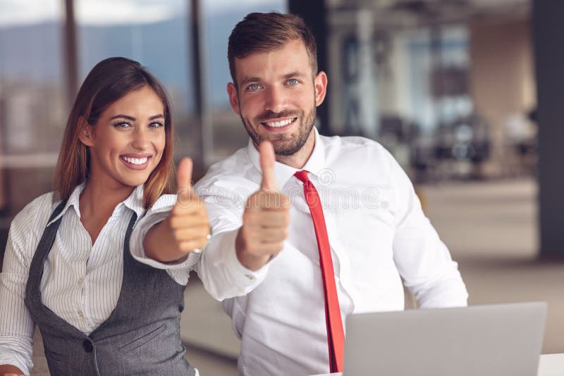 Young Business People Working Together on Computer Stock Image - Image ...