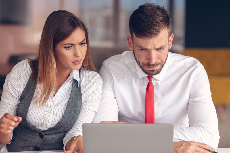 Young Business People Working Together on Computer Stock Photo - Image ...