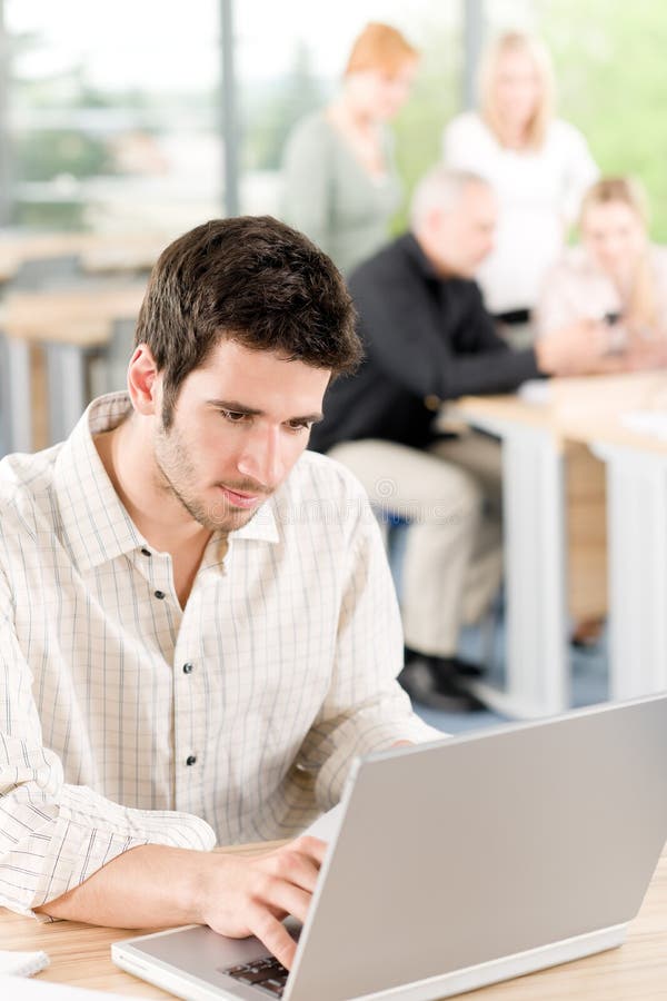 Young Business Students - Businessman in Front Stock Image - Image of ...
