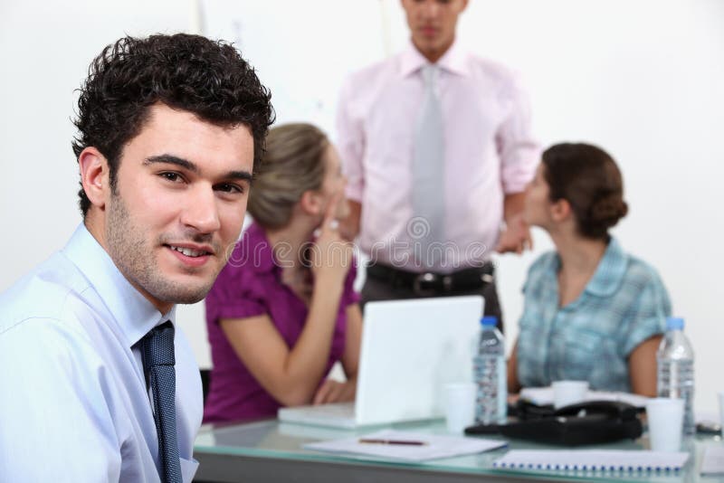 Young business team stock image. Image of desk, occupation - 28009373