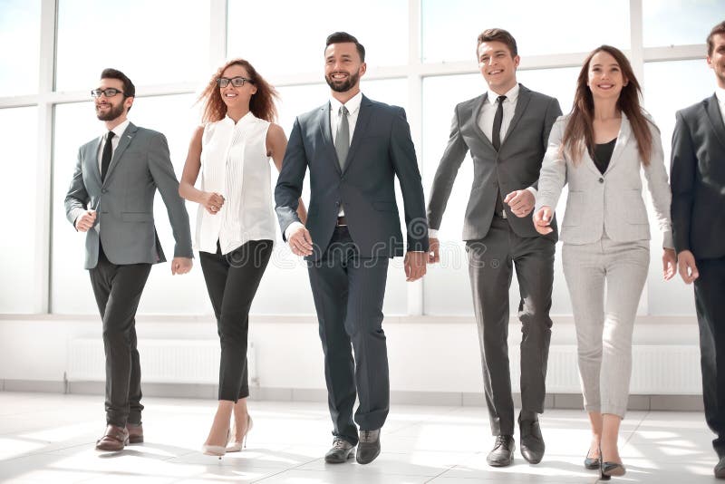 Young Business Team Confidently Stepping Forward Stock Image - Image of ...