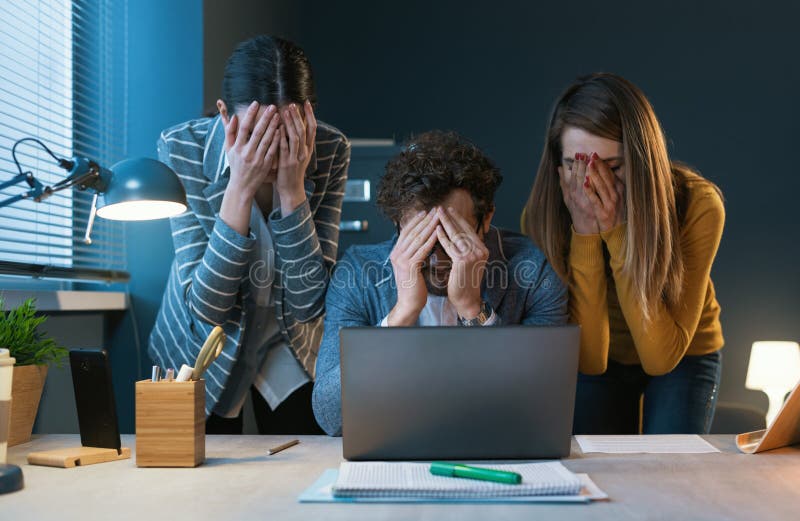 Business Team Experiencing Problems in the Office Stock Image - Image ...