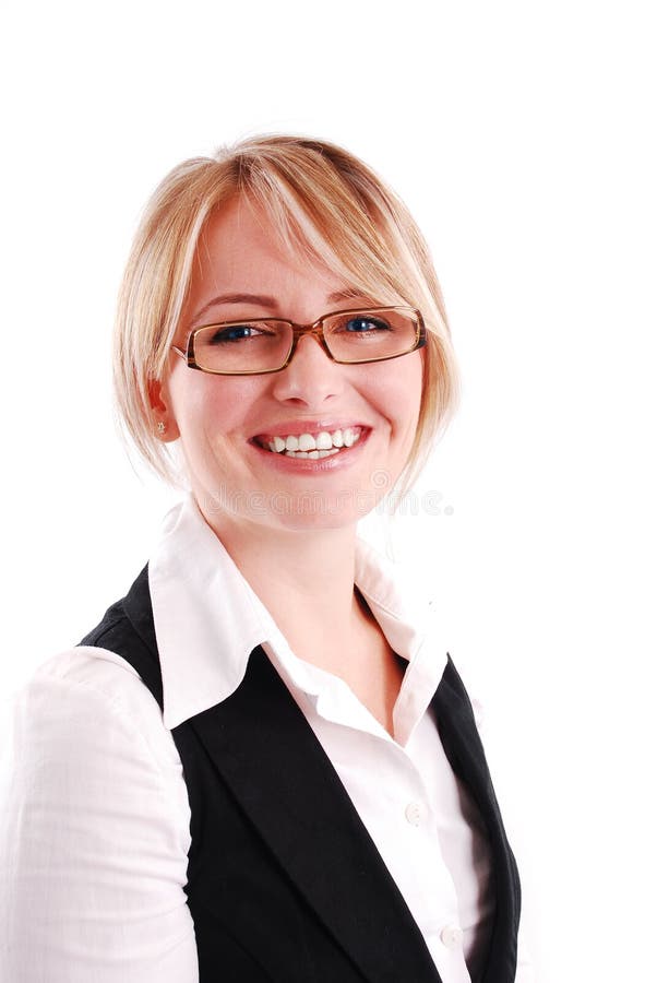 Glasses Eyewear Business Woman Happy Portrait Stock Image Image Of