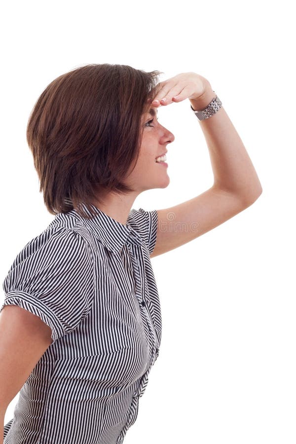 Young Business Woman Looking Forward Stock Photo - Image of lens, human ...