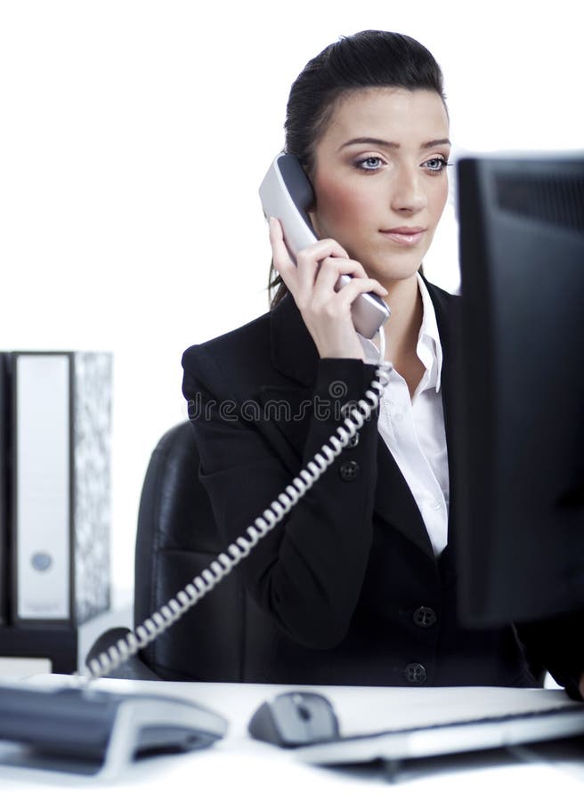 The phone call. stock photo. Image of space, desk, printer - 787714