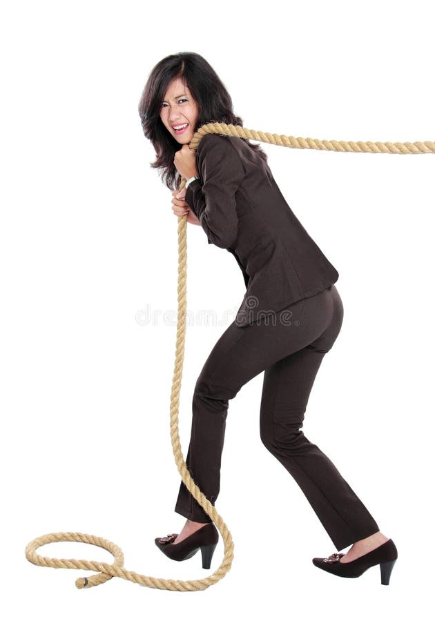 Man pulling the rope stock image. Image of business, caucasian - 54881001