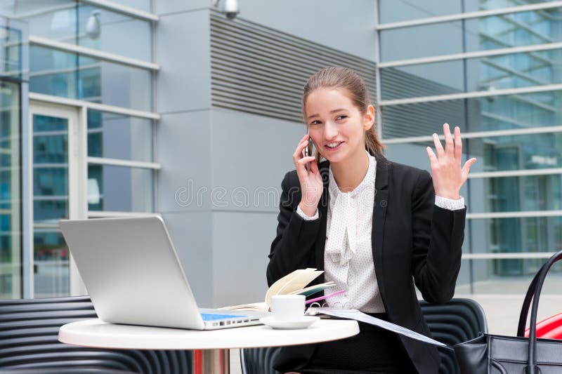 Young Business Woman Working Stock Image - Image of secretary, smart ...