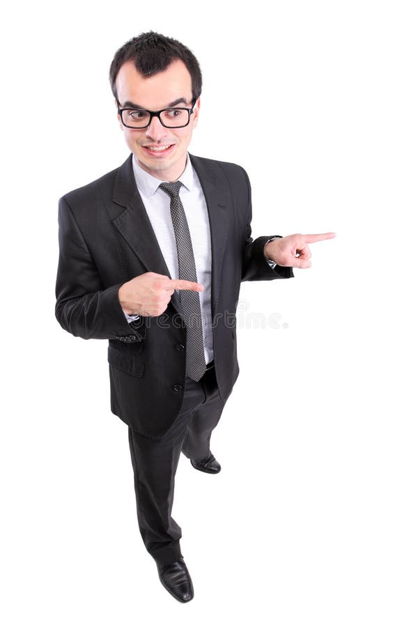 Happy Business Man Giving Presentation Stock Photo - Image of good ...