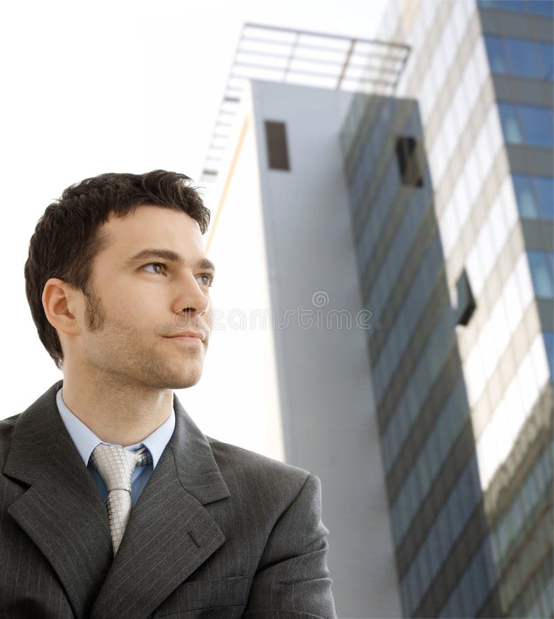 Young Motivation Businessman Talk Via Smart Phone while Walk Out Stock ...