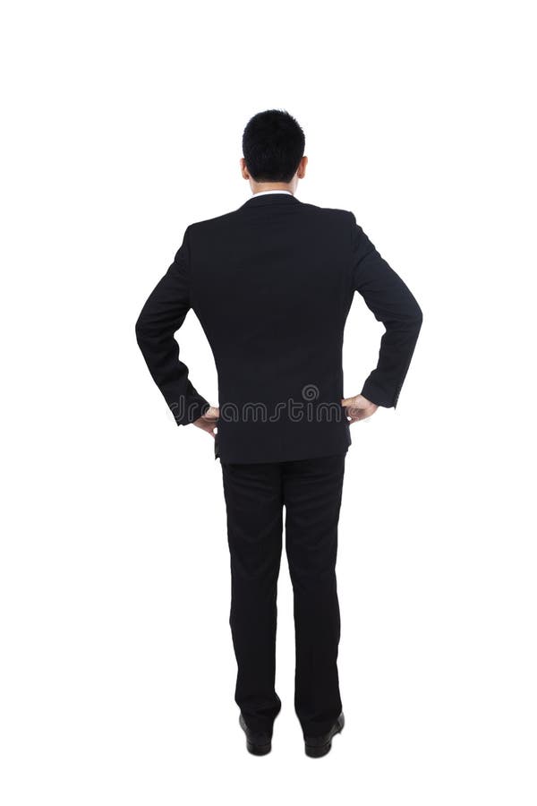 Backside of Successful Businessman in Office Stock Photo - Image of ...