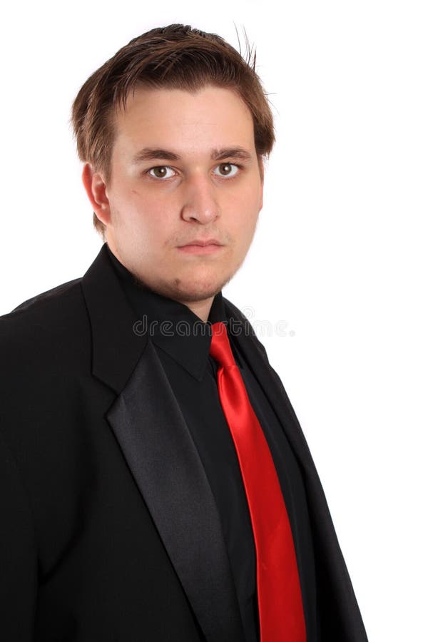 Young Businessman in Black Formal Suit Stock Image - Image of business ...