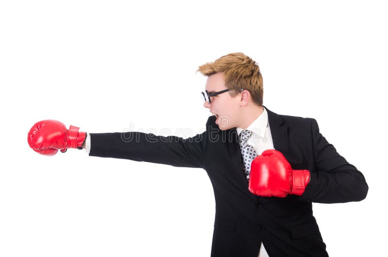 Young businessman boxer stock photo. Image of businessman - 40152764