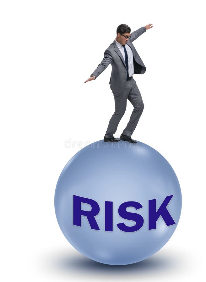 Young Businessman in Business Risk and Uncertainty Concept Stock Image ...
