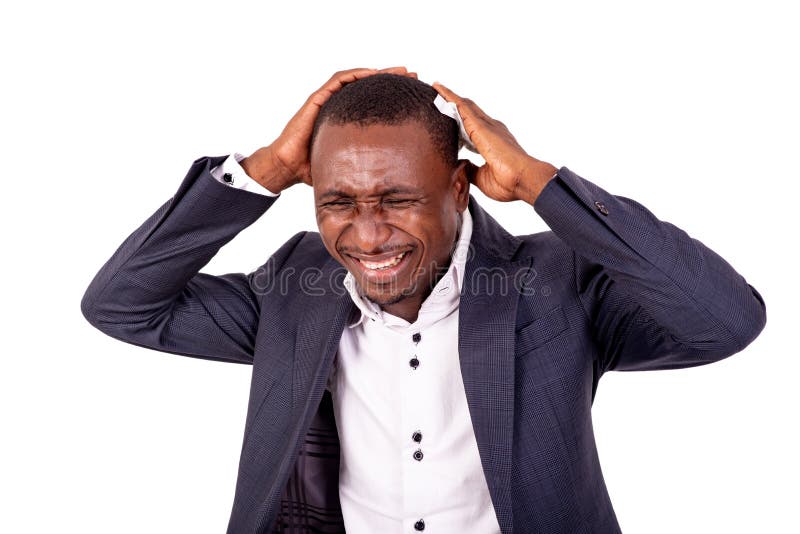 Young businessman crying stock image. Image of hands - 235842243