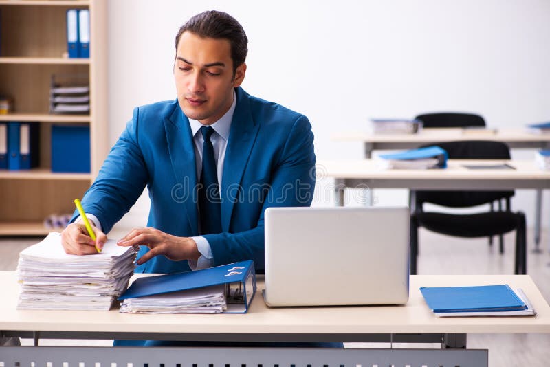 Young Businessman Employee Taking Notes in the Office Stock Image ...