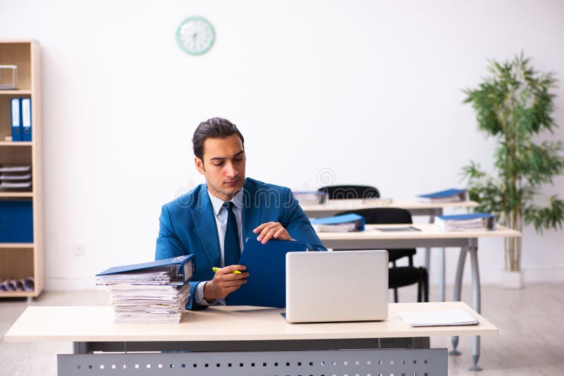 Young Businessman Employee Taking Notes in the Office Stock Image ...