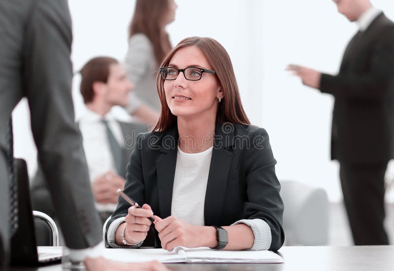 Young Businessman Explaining Something Stock Photo - Image of ...