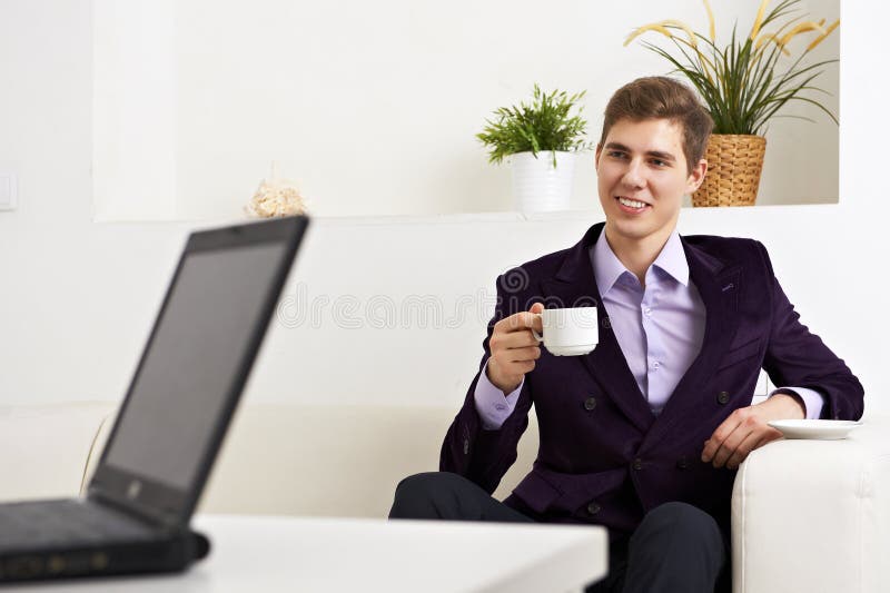 Young Businessman Having a Job Interview Stock Image - Image of boss ...