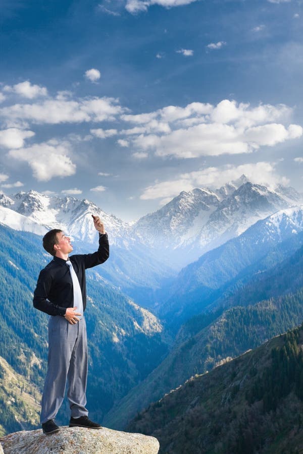Man Shouting Mountain Top Stock Photos - Download 102 Royalty Free Photos