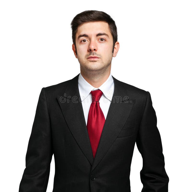 Young Businessman Isolated on White Stock Photo - Image of hand, male ...