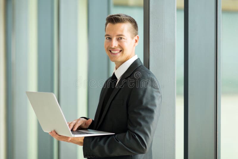 Businessman in a Car with Laptop Stock Photo - Image of african ...