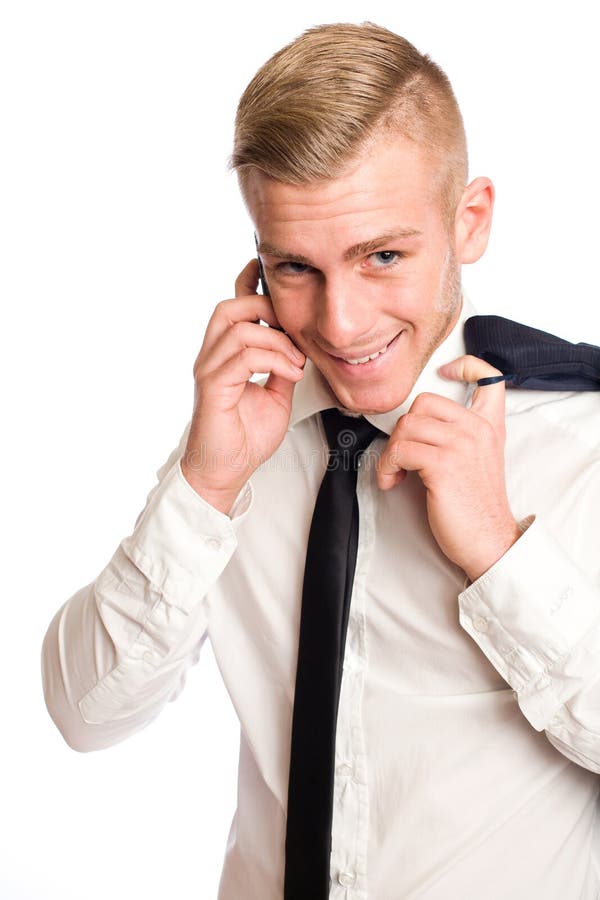 Young Businessman with Mischievious Smile. Stock Photo - Image of ...