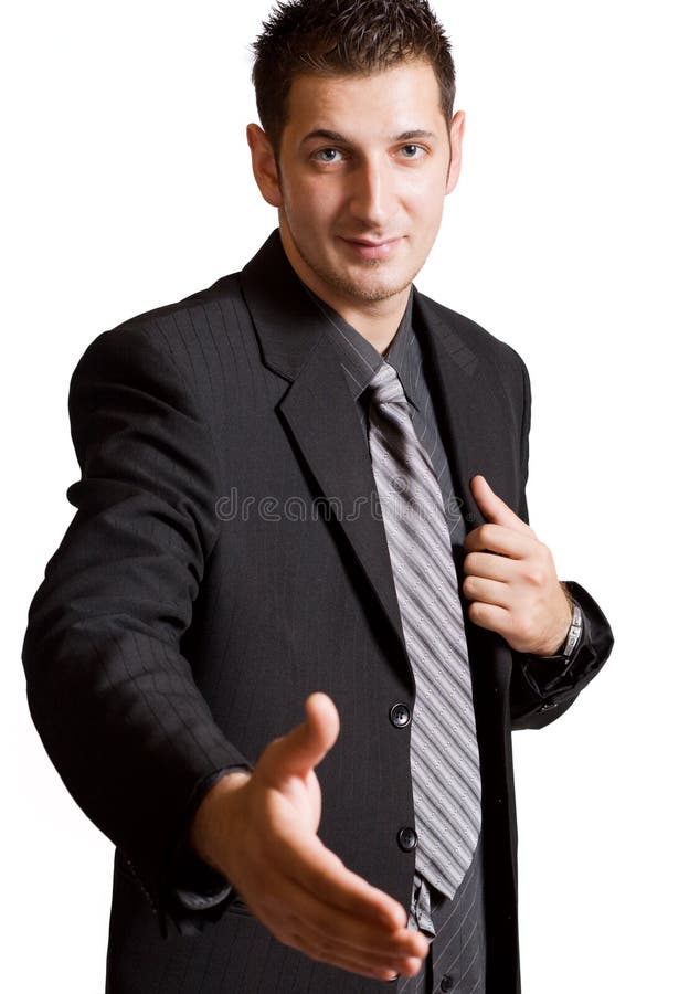 Businessman Offering His Business Card Stock Photo - Image of ...