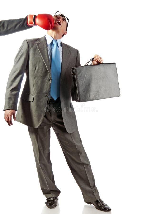 Businessman Knocked Out by Getting Punched in His Face with Red Boxing ...