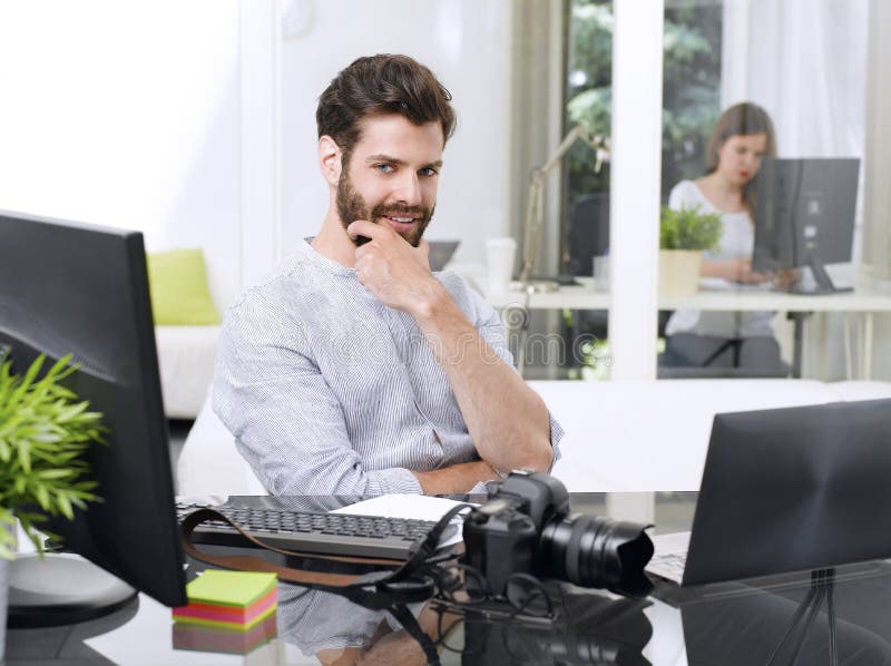 Young businessman portrait stock image. Image of people - 55977361