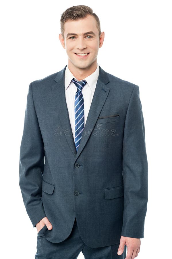 Young Businessman Posing Stylishly Stock Image - Image of professional ...