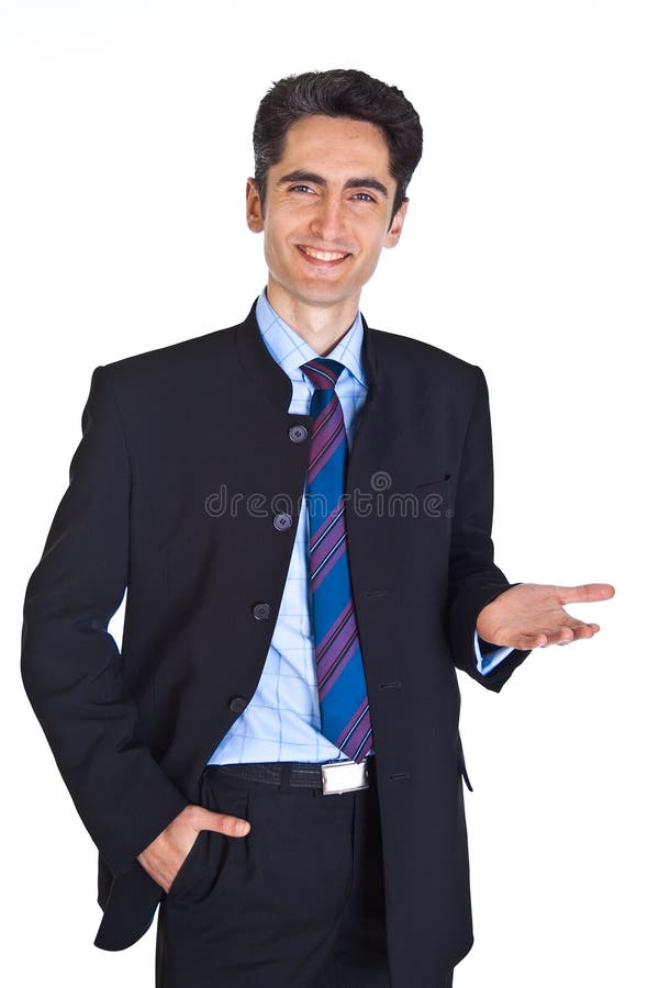 Young Businessman is Showing Hand Signs. Stock Photo - Image of modern ...