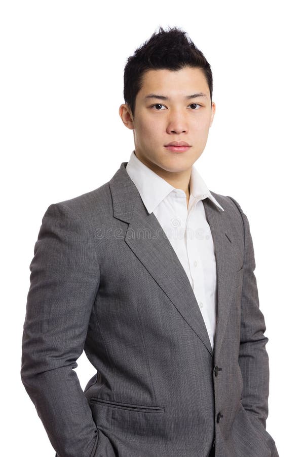 Young businessman stand stock photo. Image of chinese - 36845962