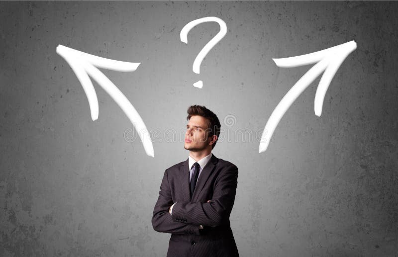Businessman Taking a Decision Stock Photo - Image of confused, handsome ...