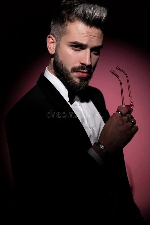 Young Businessman Taking Off His Sunglasses Stock Image - Image of ...