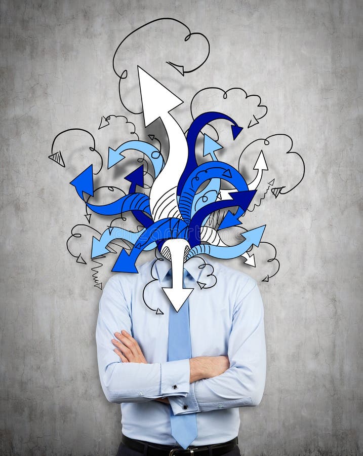 Young businessman thinking stock image. Image of shape - 49173137