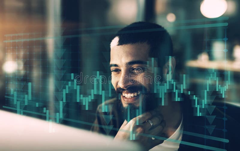 Success is a Choice he Makes Every Day. a Young Businessman Using a ...