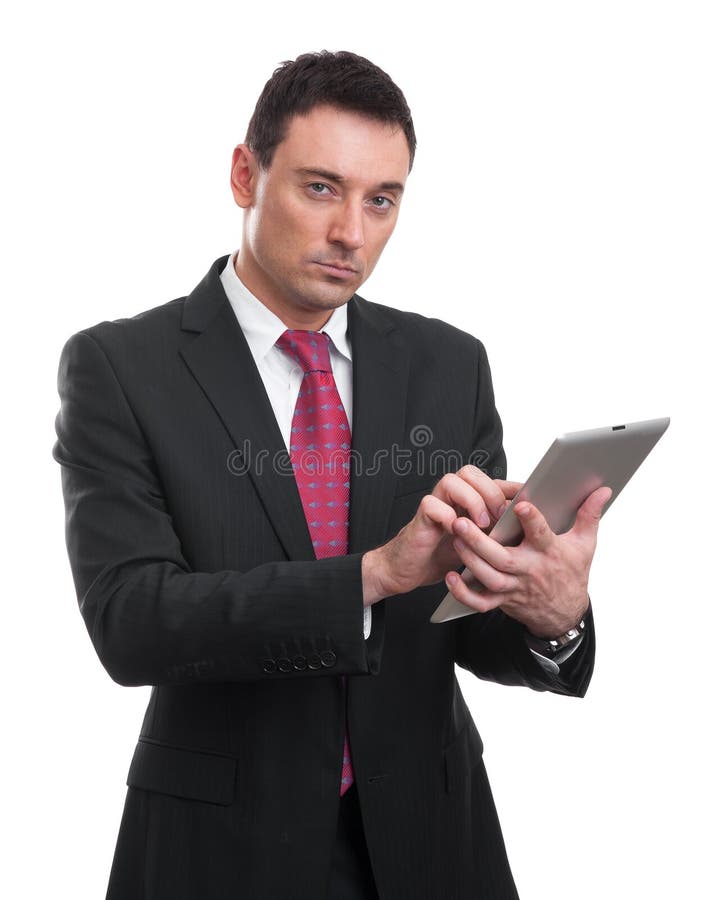 Young Businessman Using Digital Tablet Stock Photo - Image of people ...