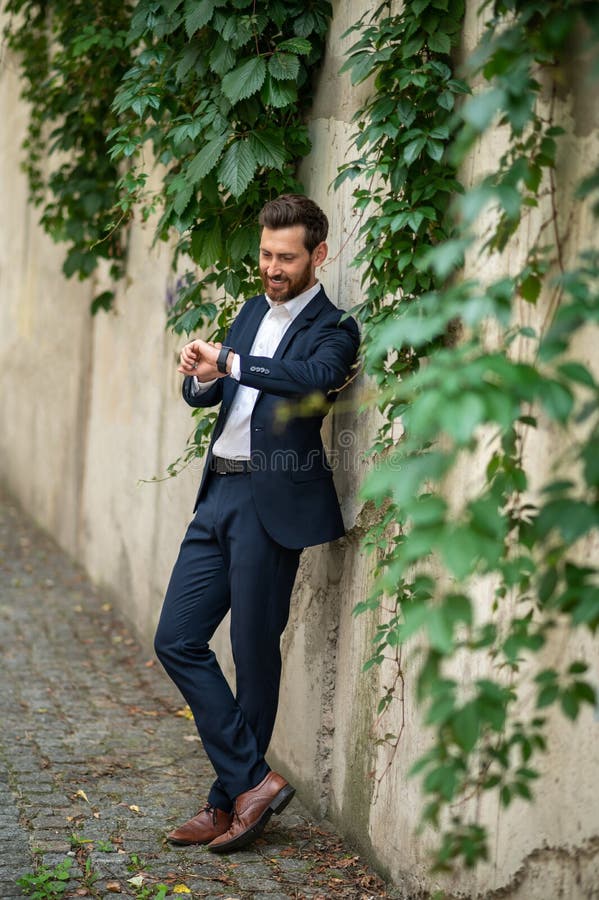 Young Businessman Waiting for Someone and Looking Anticipated Stock ...