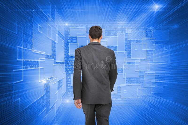 Young Businessman Walking Away from Camera Stock Image - Image of ...