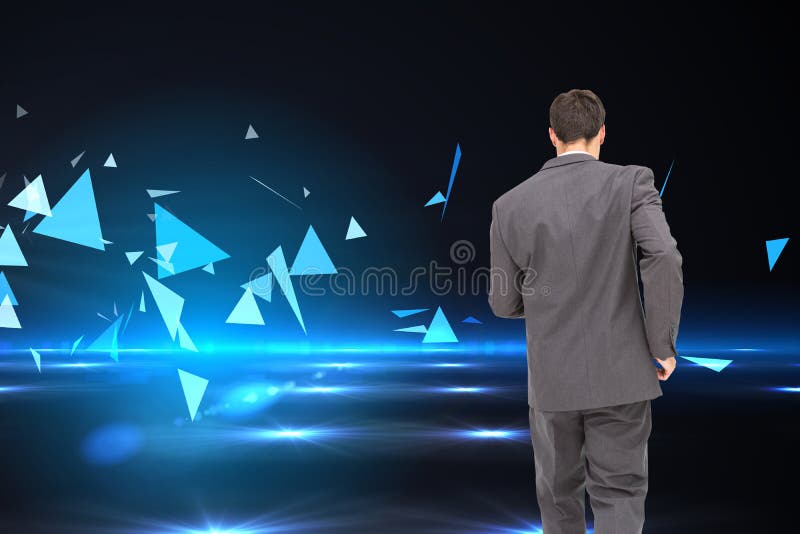 Young Businessman Walking Away from Camera Stock Image - Image of young ...