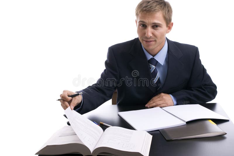 Young businessman at work stock photo. Image of male, confident - 6947046