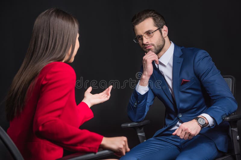 Young Businesspeople Chatting Stock Photo - Image of meeting ...