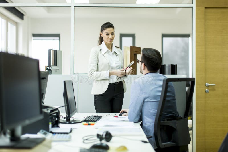 Young Businesspeople Working in Modern Office Stock Photo - Image of ...