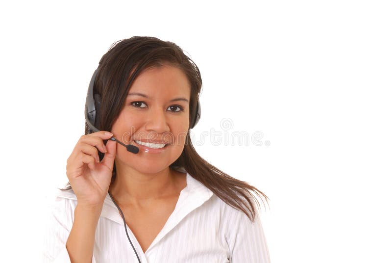 Friendly Help Desk Staff stock photo. Image of office, headphone - 226346