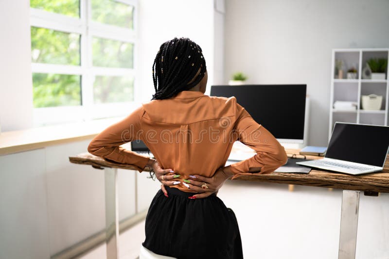 Businesswoman Suffering from Backache at Desk Stock Image - Image of ... Businesswoman Suffering from Backache at Desk Stock Image - Image of ...