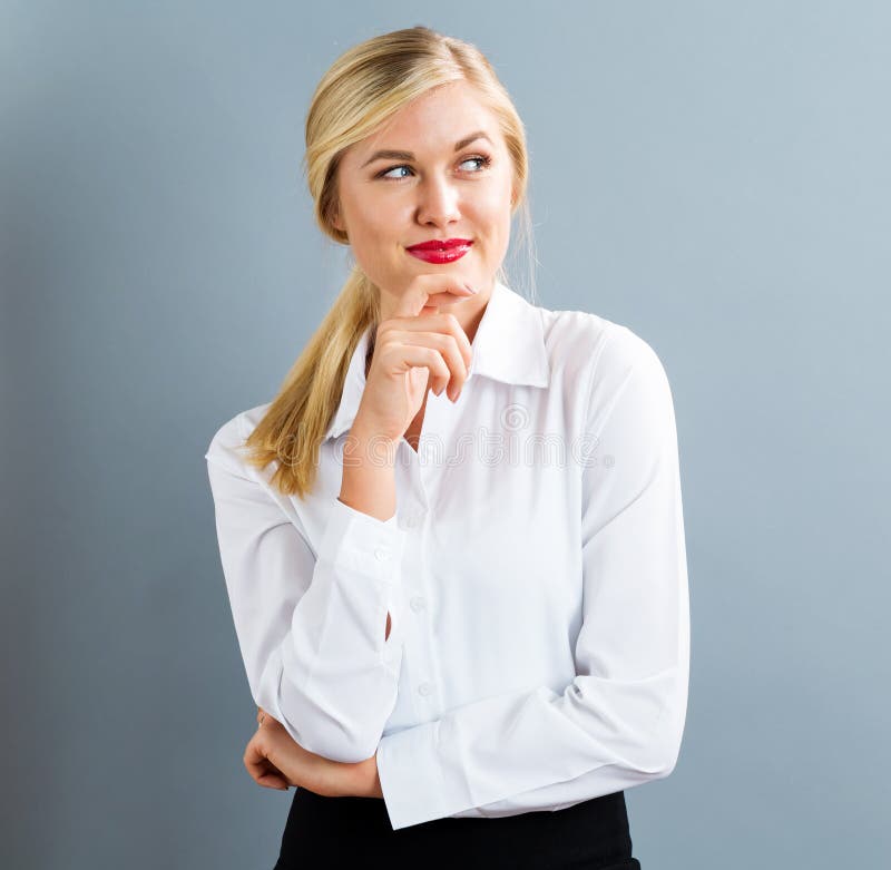 Businesswoman Thinking Pose Stock Images - Download 697 Royalty Free Photos