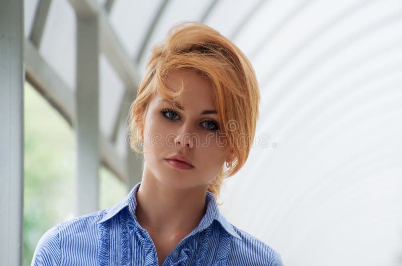 Beauty redhead woman stock image. Image of makeup, portrait - 31416839