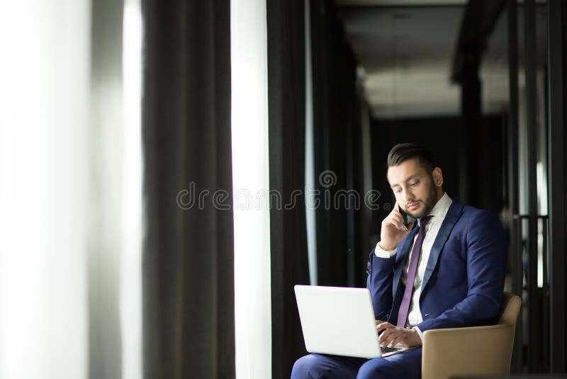 Broker working stock image. Image of business, person - 116445143