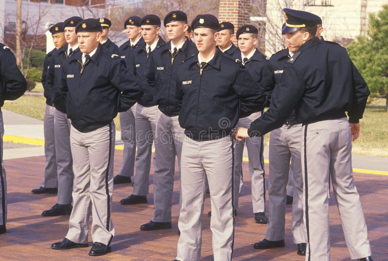 Young Cadets Saluting editorial stock photo. Image of school - 26888618