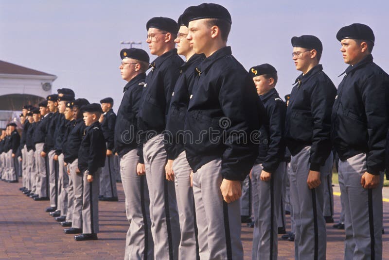 Young Cadets Saluting editorial stock photo. Image of school - 26888618